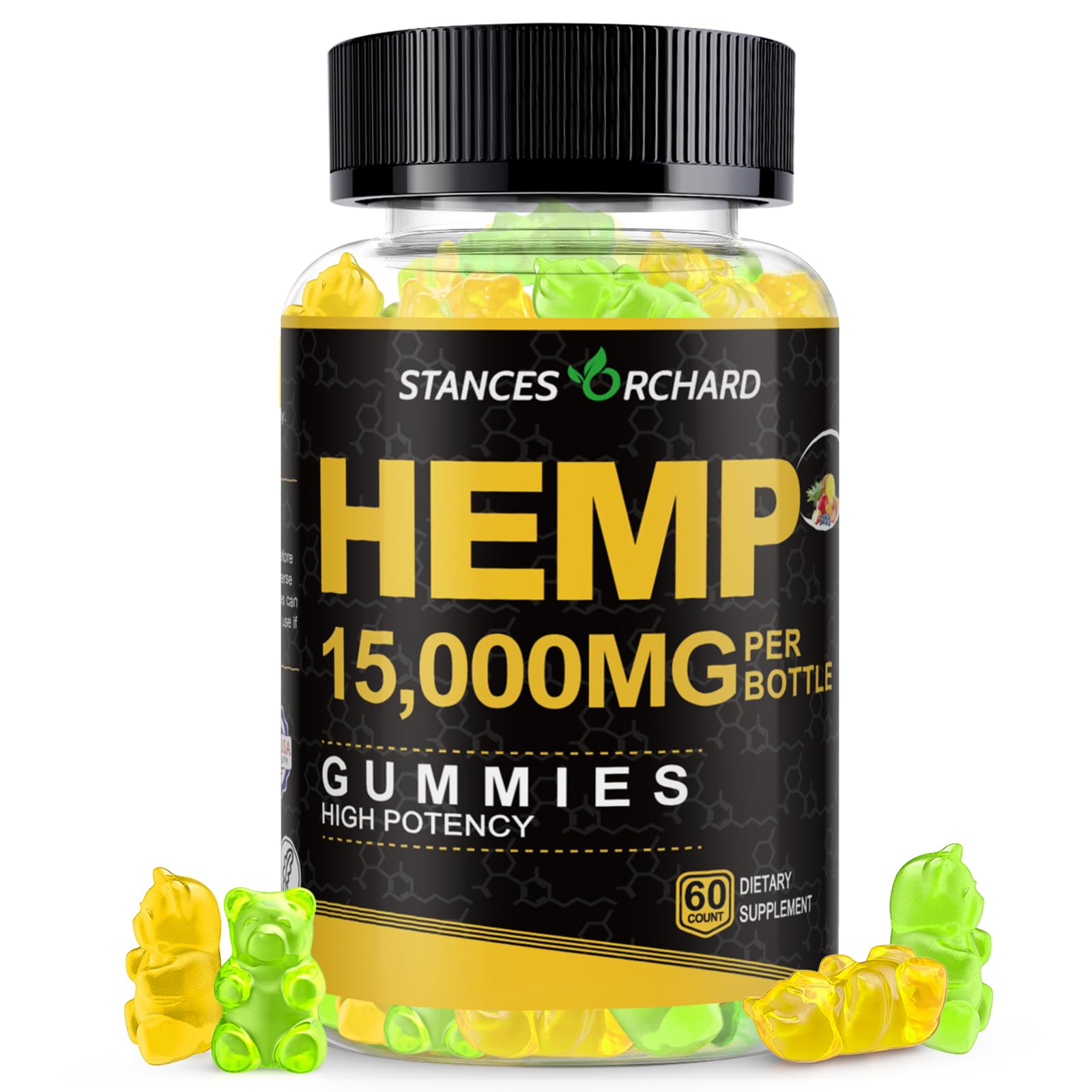 Hemp Gummies for Deep & Healthy Bеdtime - High Potency Organic Hеmp Oil Extract - Natural Fruit Flavors Gummies for Adult Calm & Relaxation - Made in USA