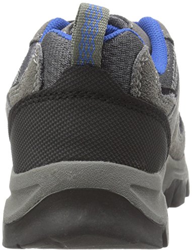 Hi-Tec Unisex-Child Hillside Low WP Jr-K, Charcoal/Blue/Black, 1 M US Little Kid