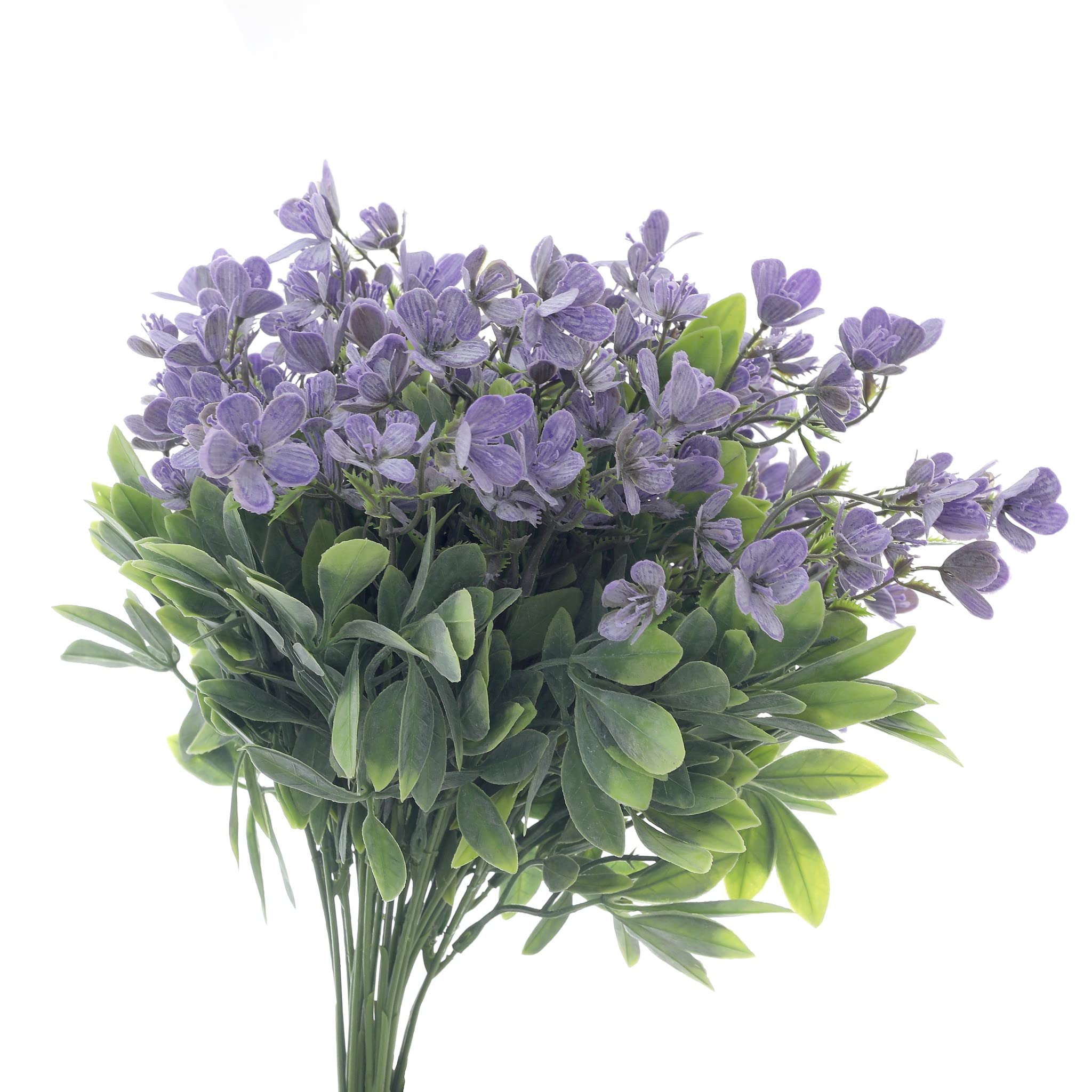 Grand Verde Wildflowers Artificial Flowers Plastic Bouquets Real Touch Faux Ranunculus DIY Home Decor Outdoors Garden Patio Balcony Wedding Decoration, Bulk 10pcs (Lilac)