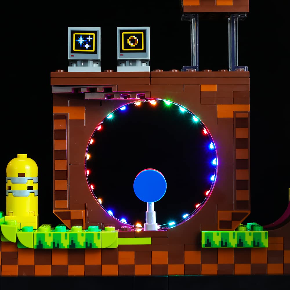 Kyglaring LED Lighting Kit Only Lights Set Designed for Lego Ideas The Hedgehog β Green Hill Zone 21331 Model Building Kit - without Lego Set (Sound Version)