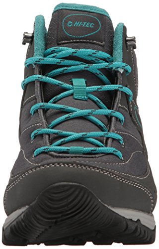 Hi-Tec Women's Equilibrio Bijou Mid I Hiking Shoe, Charcoal/Tile Blue, 9.5 B(M) US