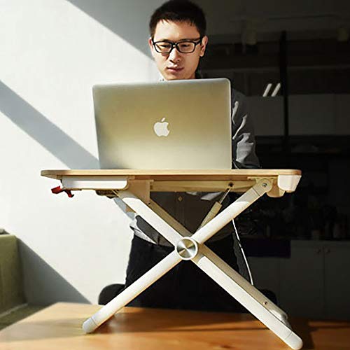 Hongsezhuozi Table Liftable Stand-up Computer Desk Also Foldable Suitable for Home and Office Desks