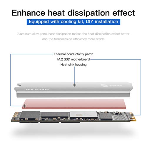 Hikvision E2000 512GB M.2 SSD NVMe PCIe Gen3, Internal Solid State Drive, 3D NAND, Up to 3,500MB/s, 3 Year Warranty