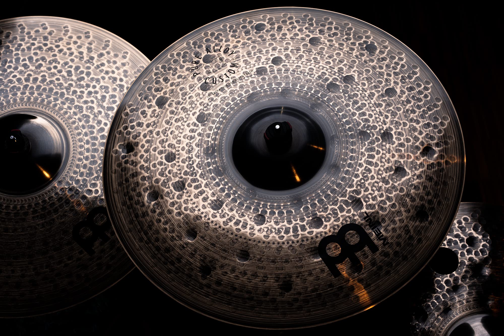 Meinl Cymbals Pure Alloy Custom 20" Extra-Thin Hammered Crash β Smoked Bronze/Brilliant Finish β Made in Germany, 2-Year Warranty (PAC20ETHC)