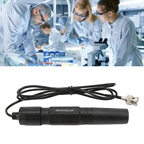 Pilipane pH Automatic Calibration BNC Electrode Probe, Temperature pH Monitor Meter Tester Sensor Test for Hydroponics Aquarium Lab (2M)