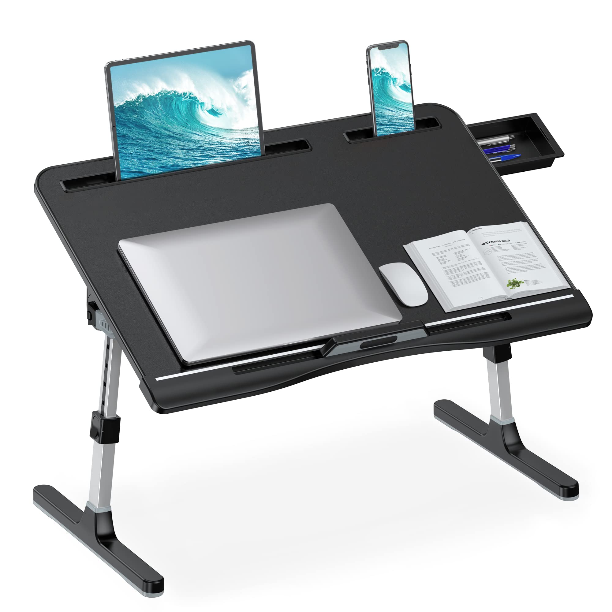 HETTHI Laptop Bed Tray Desk Laptop Desk for Bed Laptop Table for Bed Tray Tables Laptop Table Bed Table Lap Desk for Laptop Low Table for Sitting on The Floor