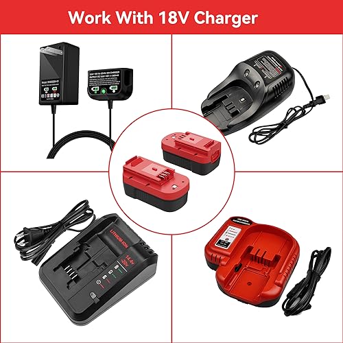 HOCHSTERN 2Pack 4.5Ah Ni-Mh Replacement for Black and Decker 18v Battery HPB18-OPE HPB18 244760-00 A1718 FS18FL FSB18 Firestorm Compatible with Black and Decker 18 Volt Cordless Power Tools Battery