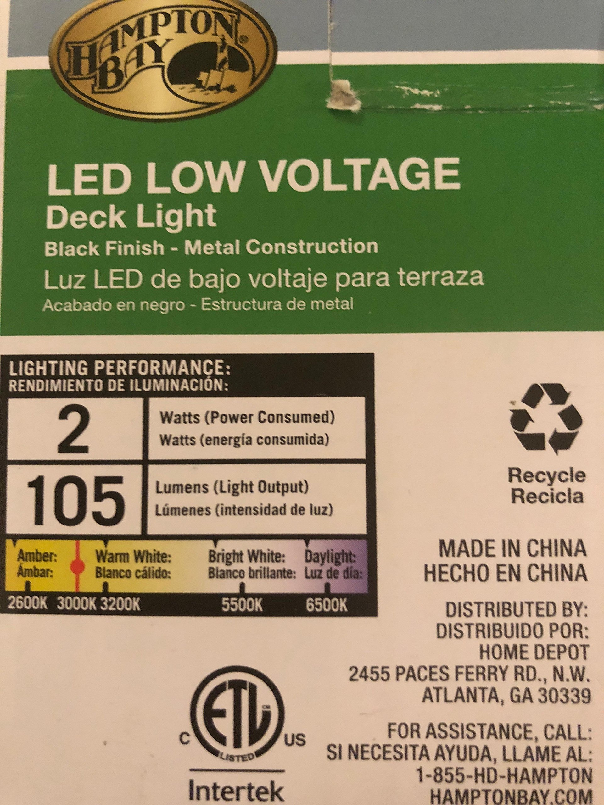 Hampton Bay Low-Volt Black Outdoor Integrated LED Surface Mount Light 1001488968