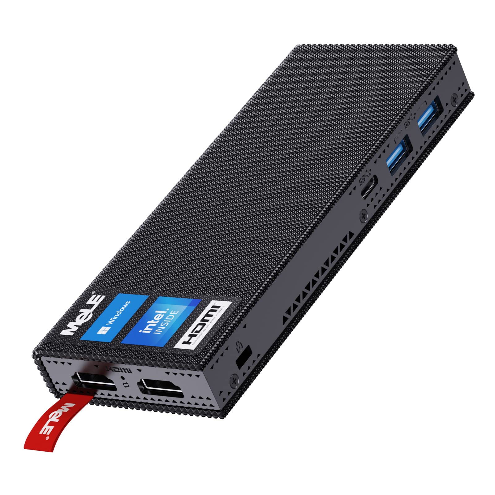 MeLE Fanless Mini PC Stick PCG02 Pro, Celeron J4125 8GB 256GB Windows 11 Pro, Linux Mini Desktop, Computer on a Stick with SSD Slot Gigabit Ethernet Wi-Fi5 PD3.0 Dual 4k HDMI on IOT Industrial,
