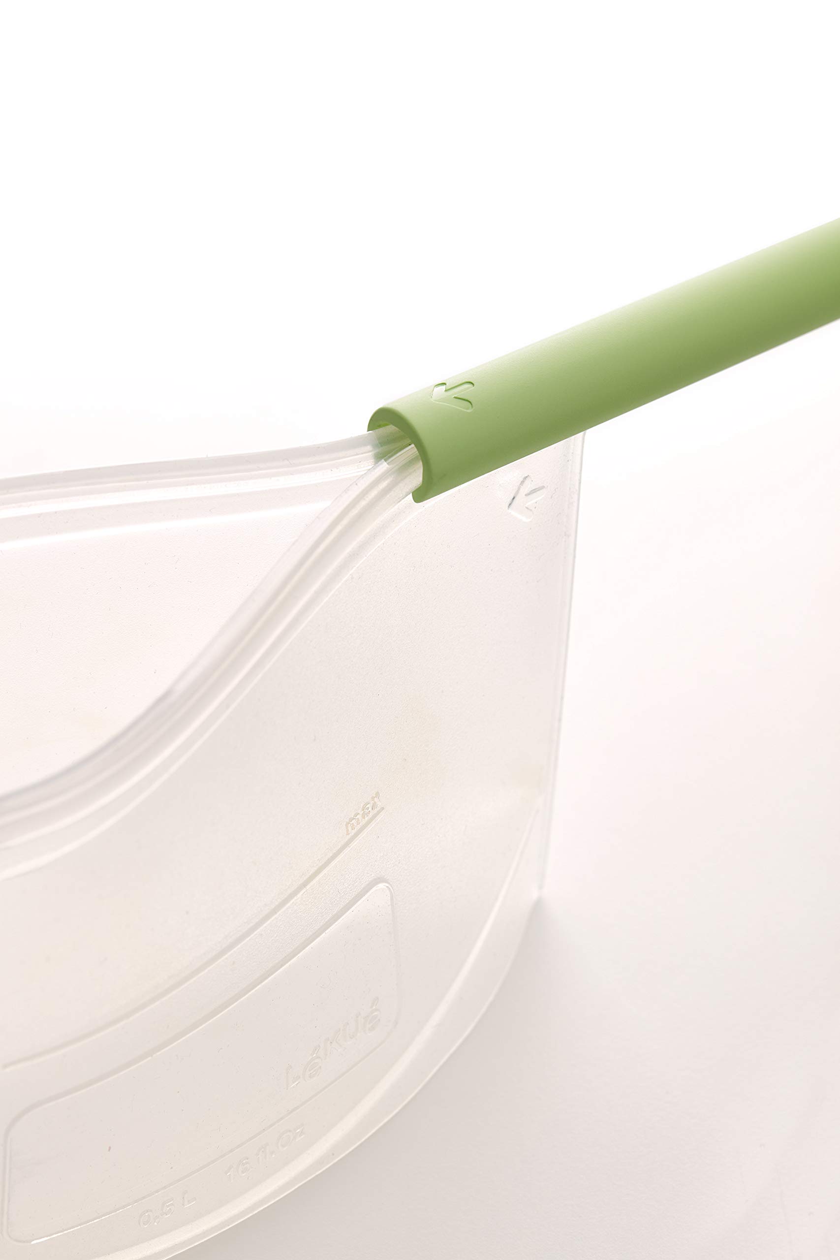Lekue Silicone airtight Storage, 1000ml/4.25cups Reusable Food Bag, 4.25 cups, frost