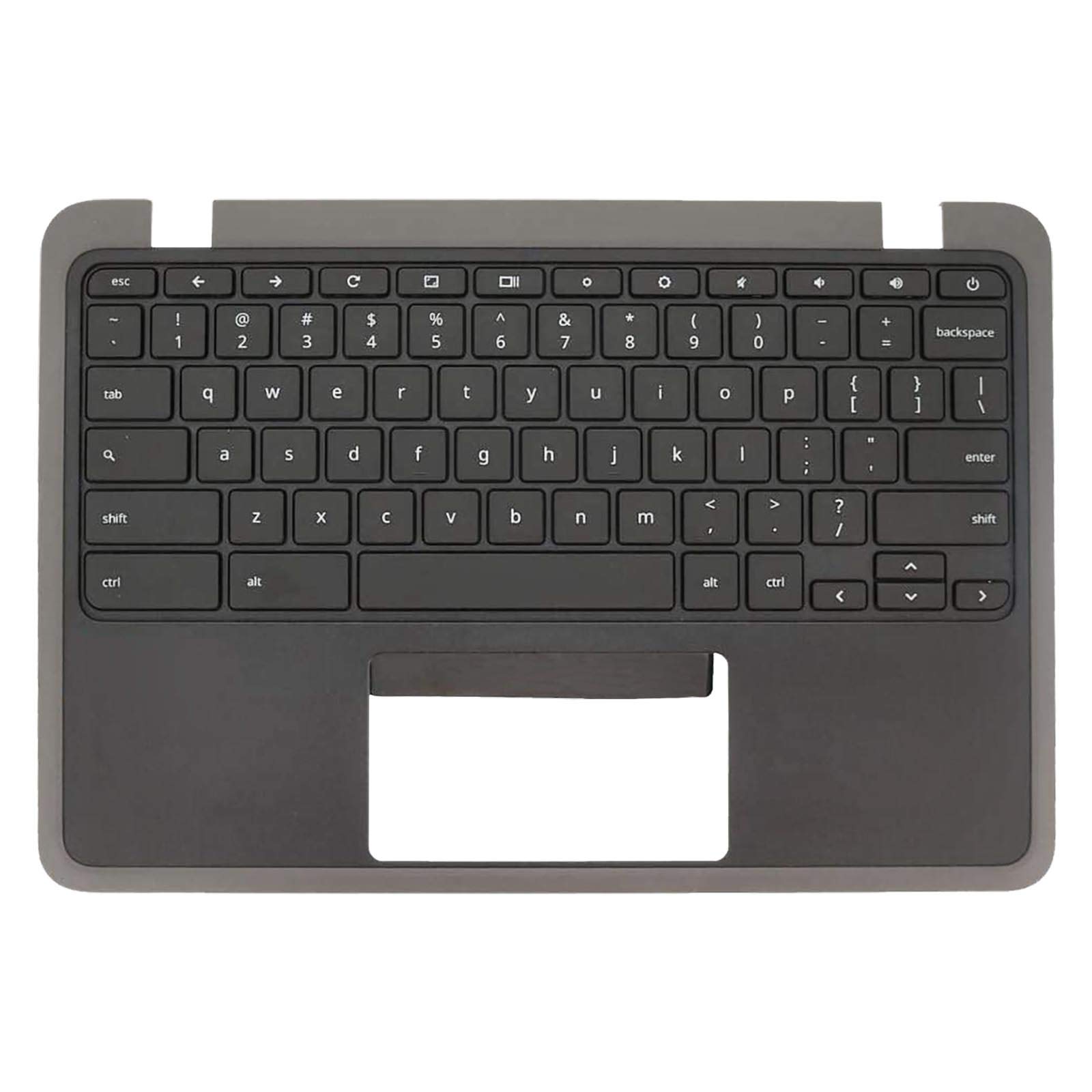Partsatoz Laptop Palmrest Upper Case Top Cover with Keyboard Replacement for Acer Chromebook 11 C732 C732T C733 C733T 6B.GUKN7.001