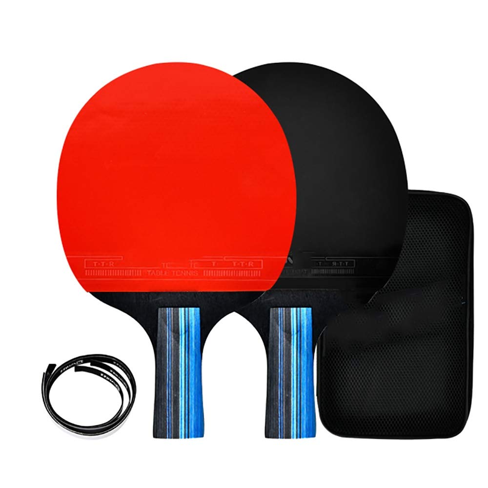 Hewen-Ping Pong Set Professional Pingpong Paddle Table Tennis Racket Ping Pong Bat Set with 2 Rackets, 20 Balls and 1 Racket Case Table Tennis Bat (Size : Short)