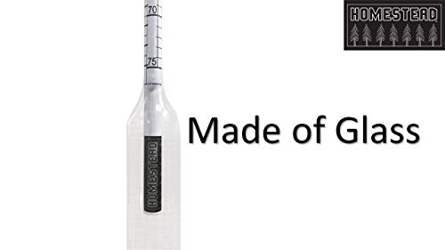 Maple Syrup Hydrometer - Measure Sugar and Moisture Content (Density) of Boiled Sap - Baume and Brix Scale - Calibrated to Create Pure Maple Syrup