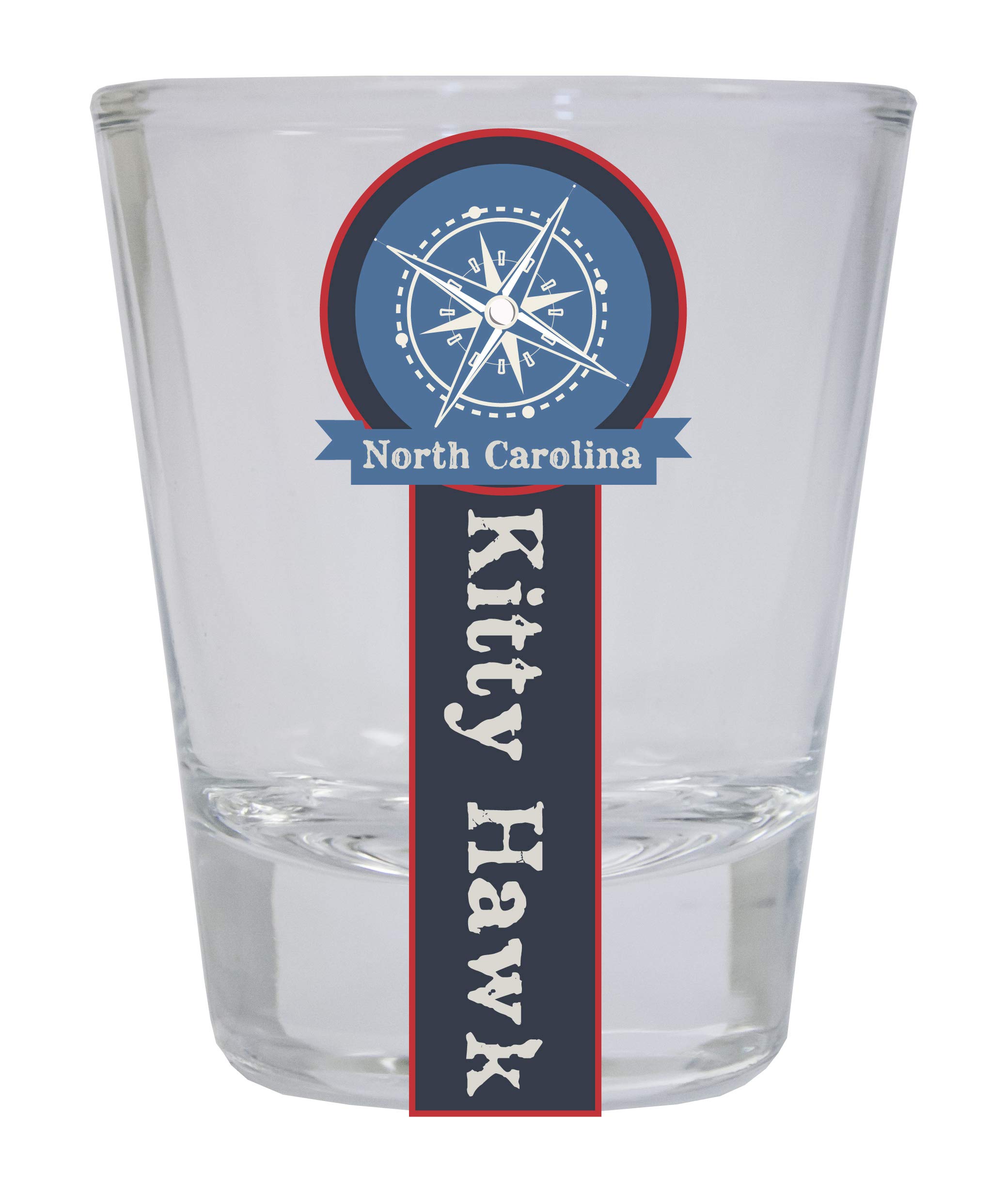 Kitty Hawk North Carolina Nautical Souvenir Round Shot Glass