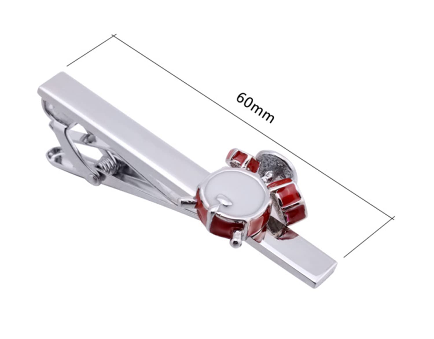 Jonwo Men Tie Clip Drum Kits Tie Bar for Gentleman Metal Silver Tone Regular Necktie Tie Bar Clip for Music Fans Anniversary (Drum Kit Tie Clip)