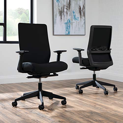 HON Basyx Biometryx Commercial-Grade Fabric Upholstered Task Chair, Black