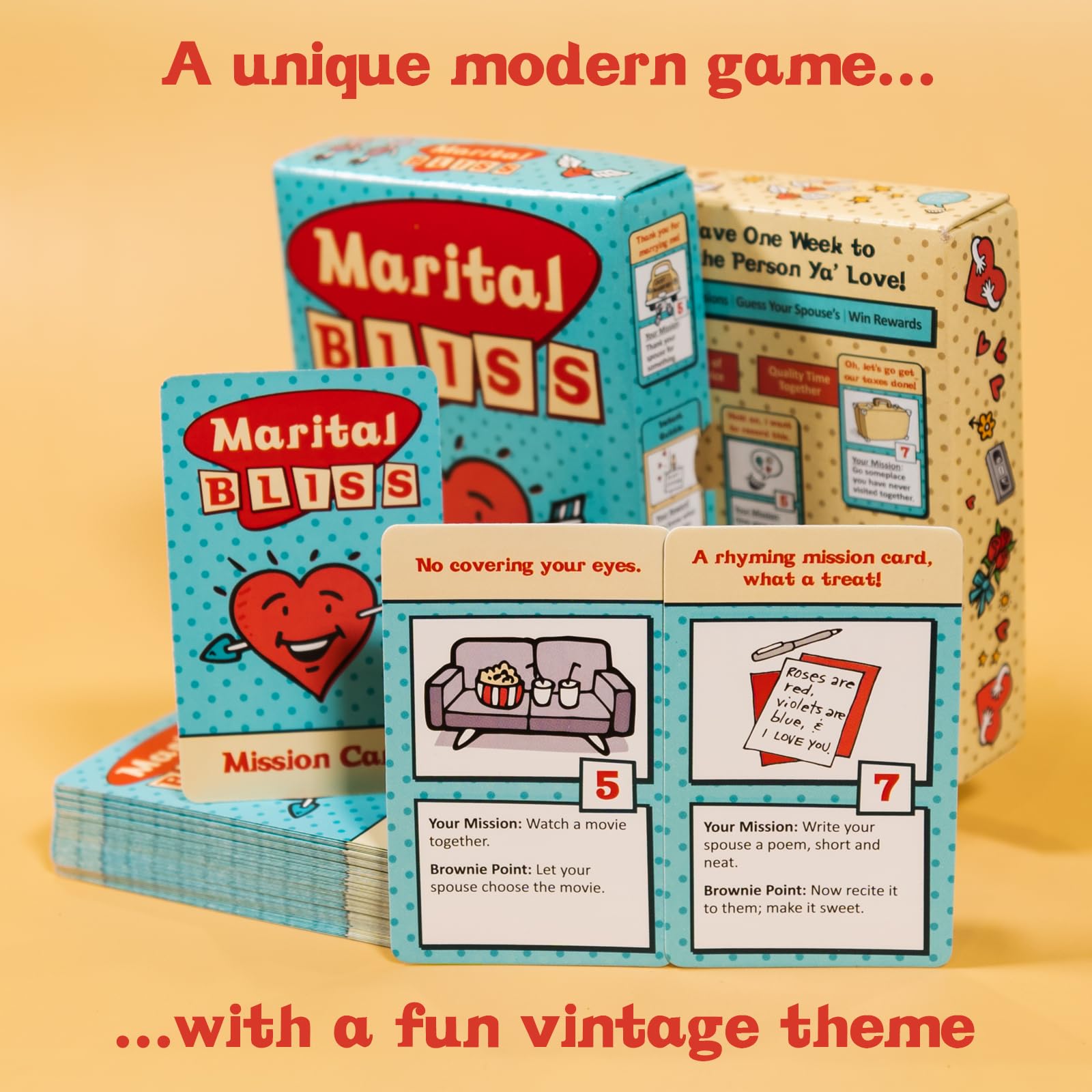 Marital Bliss Couples Gift β Better Marriages Through Subterfuge β Surprisingly Strategic, Sneaky, Healthy, and Romantic Card Game Adventure Ideas for Newlyweds, Husband, Wife, and Date Night