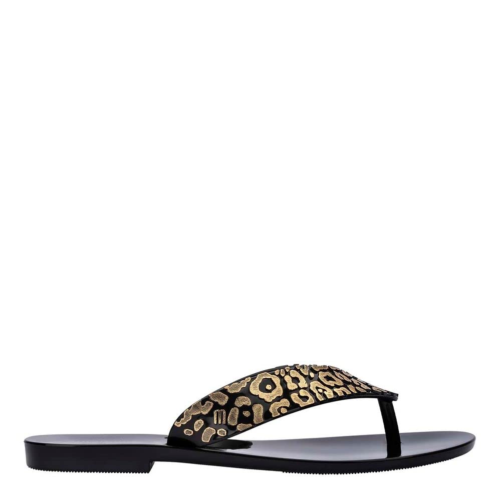 Melissa Womens Savage Flip Flops Sandals Black 10.5
