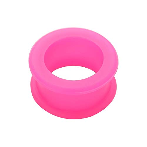 HISHION 24pcs Silicone Tunnels Plugs Ear Gauges 6G-1 inch Flexible Double Flared Multicolored Expander Set for Women Men Body Piercing(9/16"(14mm))