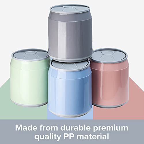 Soda Can Trash Bin - One Press Trash Can with Lid - Waterproof Plastic Garbage Can w/ Removable Top Cover - Kitchen Trash Can - Bathroom Wastebasket 9.8"x11.8" Large Trash Can - 13L/3.4Gal Capacity, Pink