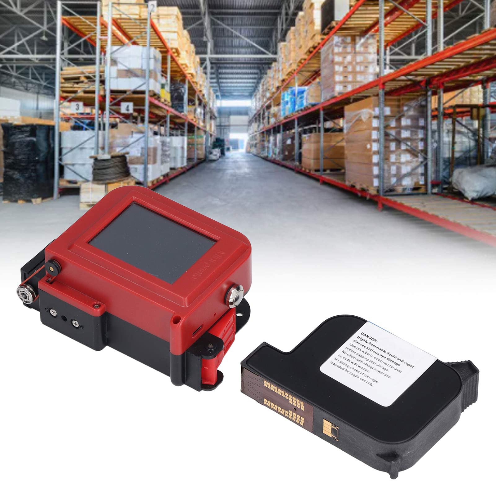 Mini Inkjet Printer, Touch Screen Operation Micro Handheld Printer Non Fading AC100‑240V Portable for Stone for Plastic for Carton(#1)