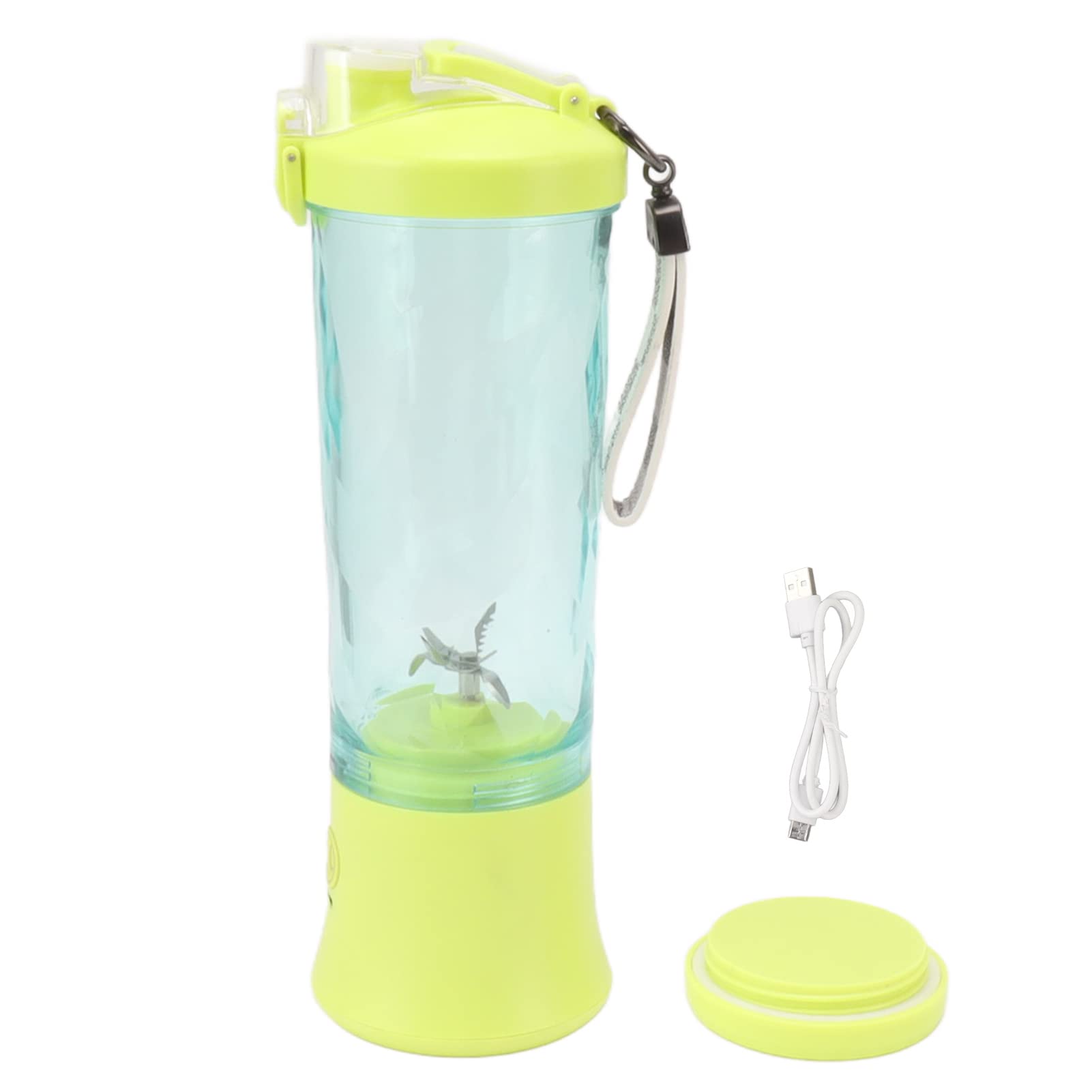 Luqeeg Portable Blender, 20oz 600ml Mini Blender, USB Rechargeable Blender with 6 Blades Handheld Personal Size Blender for Shakes and Smoothies for Kitchen Home Travel Office Camping