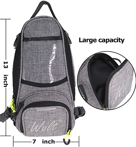 WOLT Powersports Motorcycle Tank Bag With waterproof rain cover Strong Magnetic, Motorbike Bag Transparent Pocket For Cell Phone Navigation, Update Version (Grey) …