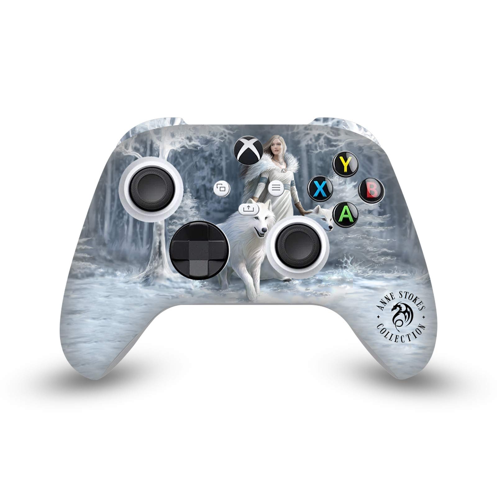 Head Case Designs Officially Licensed Anne Stokes Winter Guardians Art Mix Matte Vinyl Sticker Gaming Skin Case Cover Compatible with Xbox Series X / S Controller