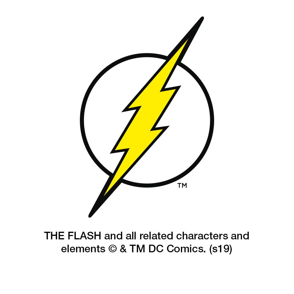 GRAPHICS & MORE Black Leather The Flash Reverse Flash Logo Keychain