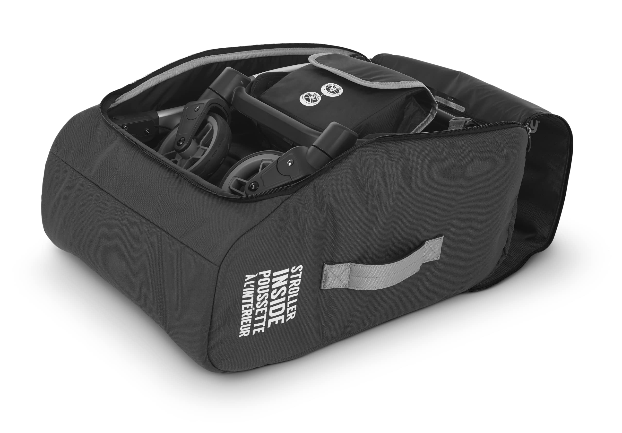 MINU V2 Stroller-Greyson (Charcoal mélange/Carbon/Saddle Leather)+ Travel Bag for MINU and MINU V2
