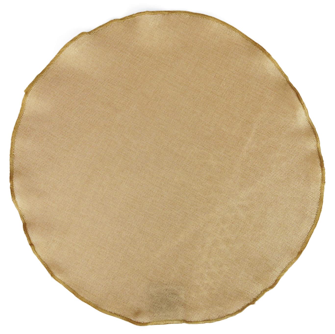 Goldstream Point 4 Pack 15 Inch Round Natural Brown Polyester Burlap Placemat Faux Jute Table Place Mat