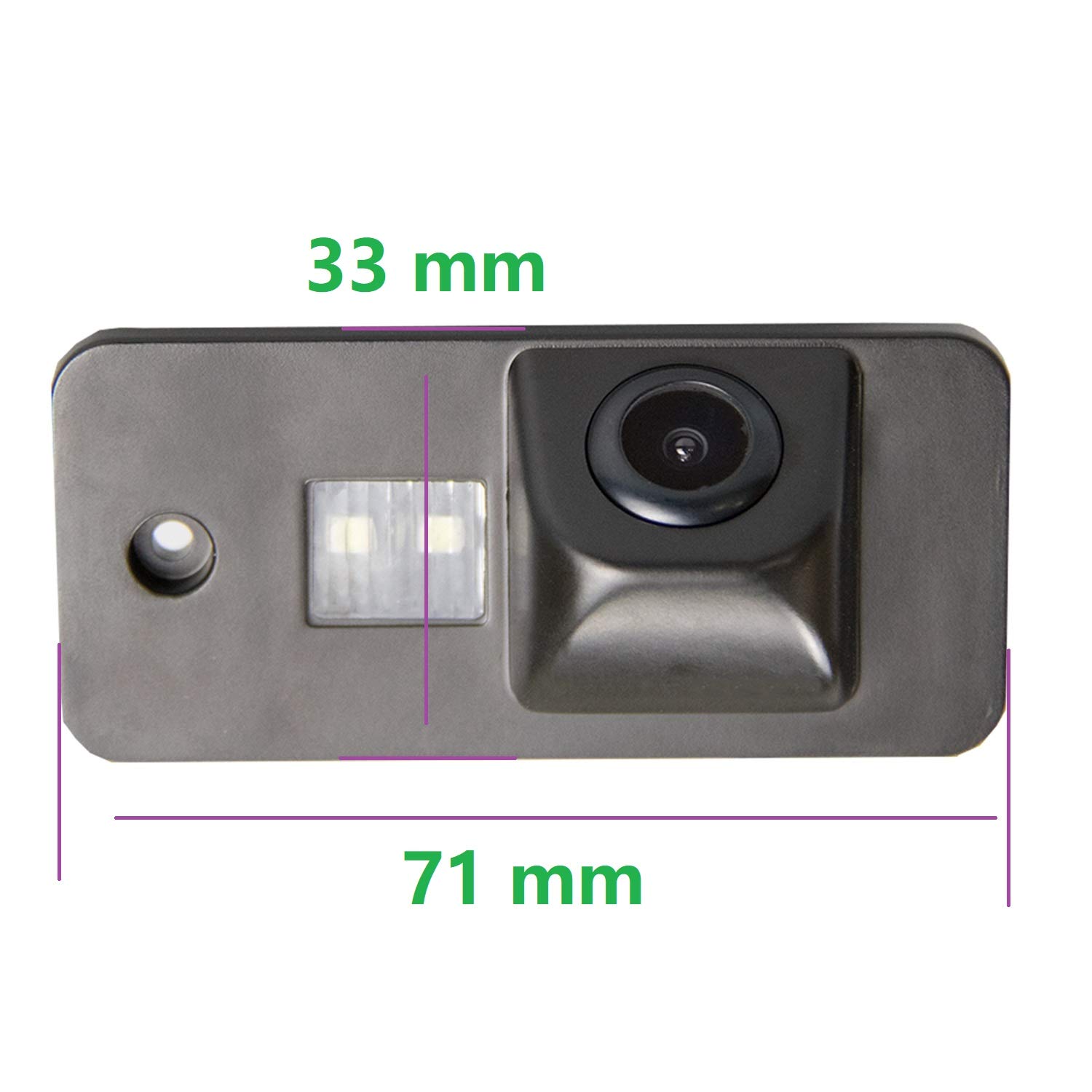 HD 720p Waterproof Parking Camera Reversing Camera Rear View Backup Camera for A3 8P 8V S3 A4 B6 B7 B8 S4 A6 C6 S6 RS6 A8 RS4 TT 8N Q3 Q5 Q7 (Model A= Screw Hole Style)