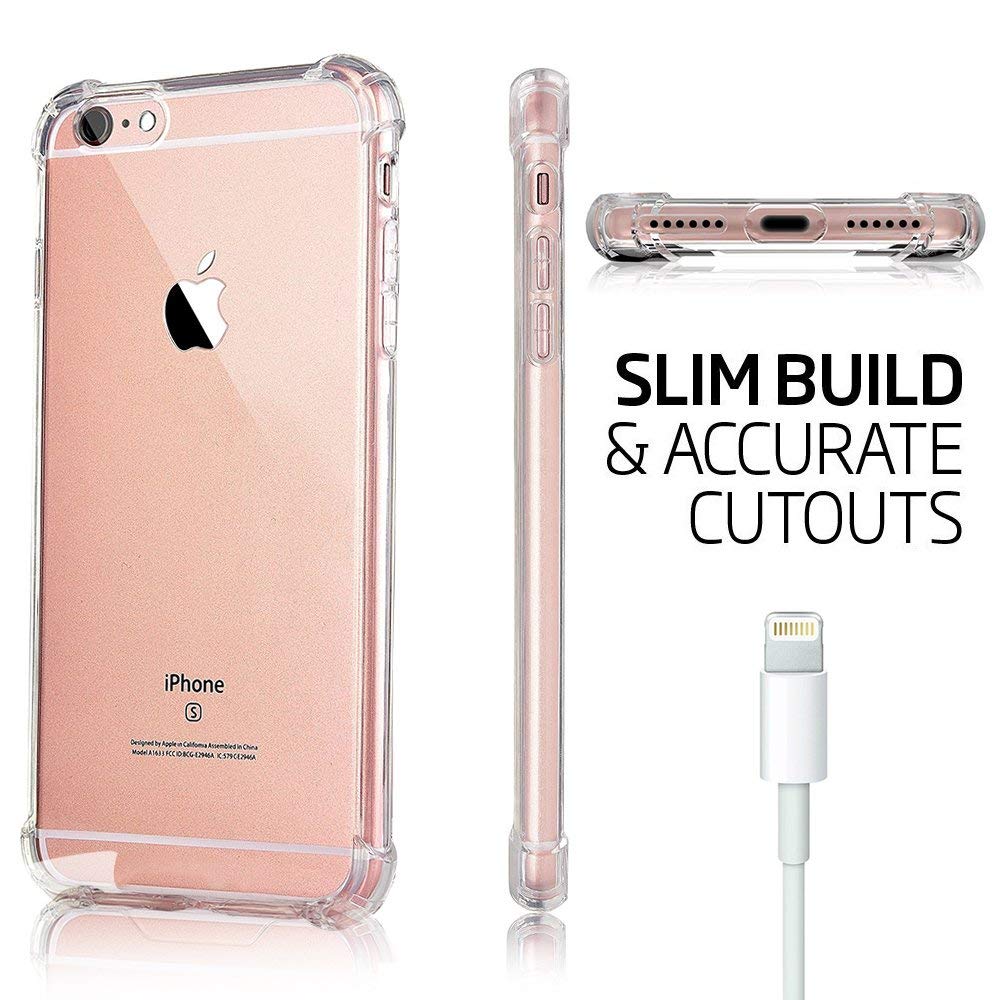 HD Clear Case for iPhone 7, for iPhone 8 Case,Hybrid Scratch Resistant Back Cover with Shock Absorbing Bumper Soft TPU Cover Case for iPhone 7 (2016)/iPhone 8 (2017)(Clear)