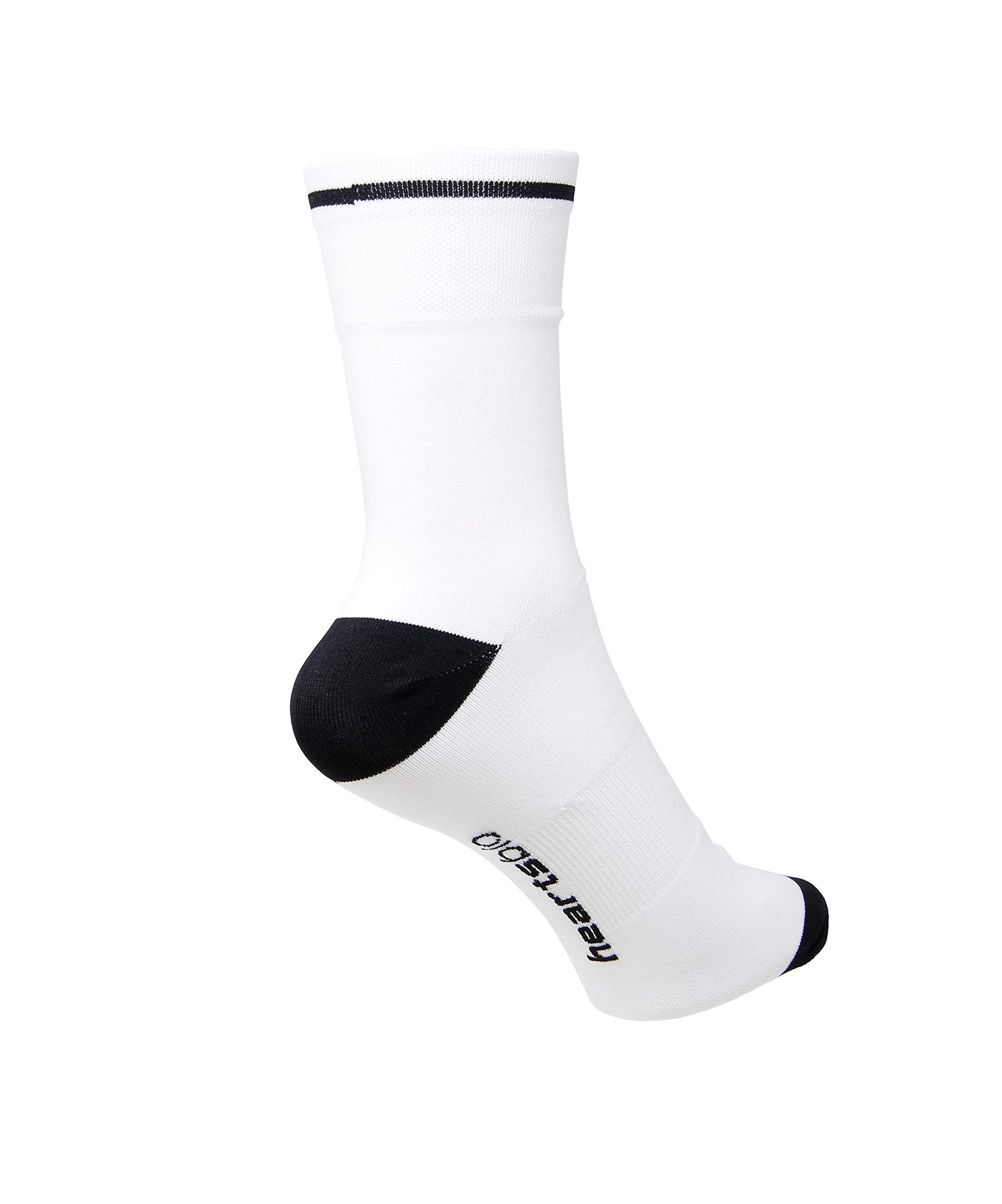 HeartsBio Training Cycling Sports Socks : white | free size | Socks built for cycling, workouts, and everyday wear. All Day Support | Firm Compression, Fast Dry, Responsive Feel