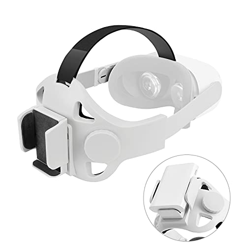 Head Strap for Oculus Quest 2 Elite Strap with Battery Pack Holder, Adjustable Replacement Headband Accessories for Quest 2, Enhance Support and Balance in VR Gaming