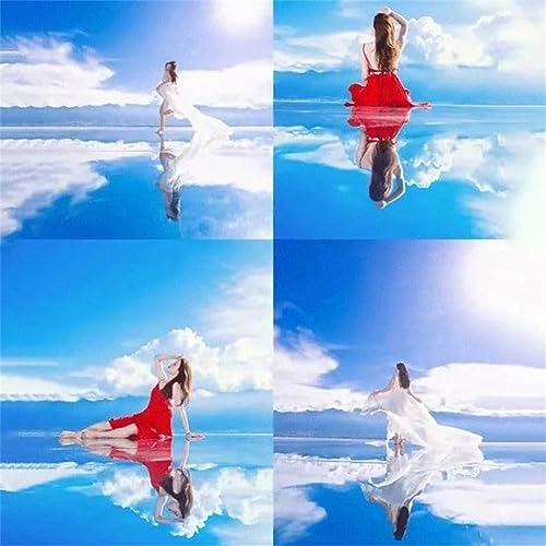 WOSLXM Mirror Reflection for Phone Camera, Smartphone Camera Mirror Reflection Clip Kit, Mobile Phone Reflection Camera Clip Selfie Reflector, Suitable for Travel and Easy to Carry (2Pcs White)