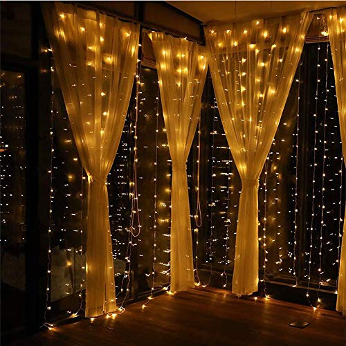 hhxiao String Light Led Curtain Light String Lights 300led USB Waterproof 3x3m Window Lights for Wedding Party Home Garden