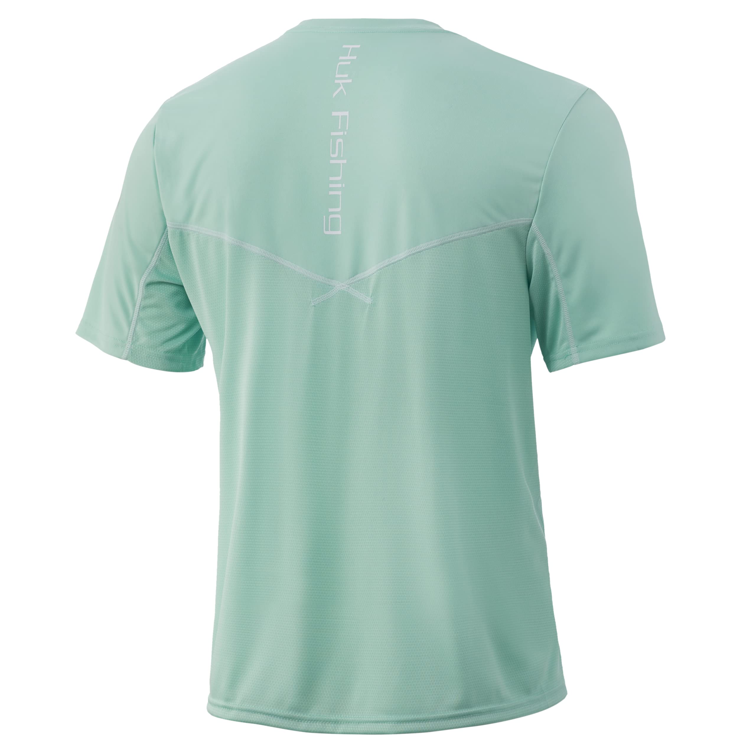 HUK Men's Icon X Short Sleeve Fishing Shirt with Sun Protection, Lichen, Large