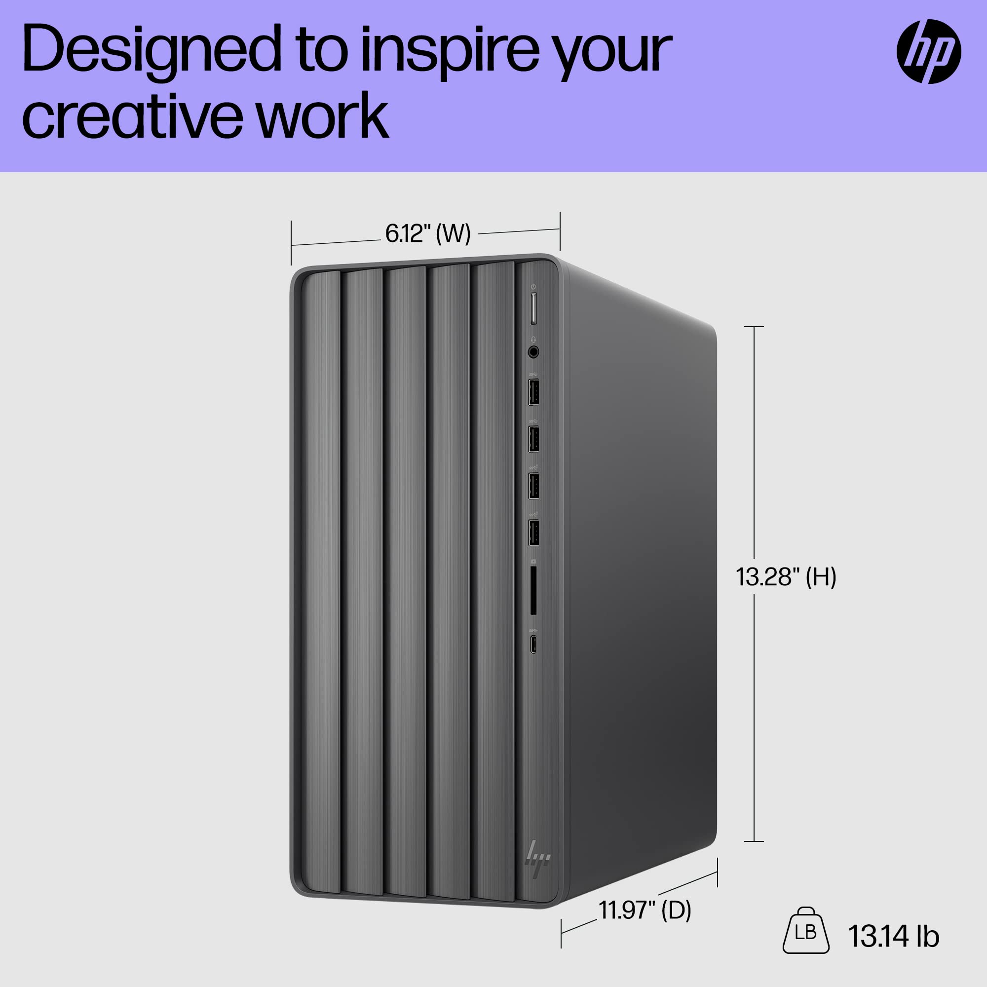 HP Envy Desktop PC, 13th Generation Intel Core i7-13700F, 16 GB RAM, 512 GB SSD, 1 TB HD, NVIDIA GeForce RTX 3050, Windows 11 Home, TE01-4050 (2023)