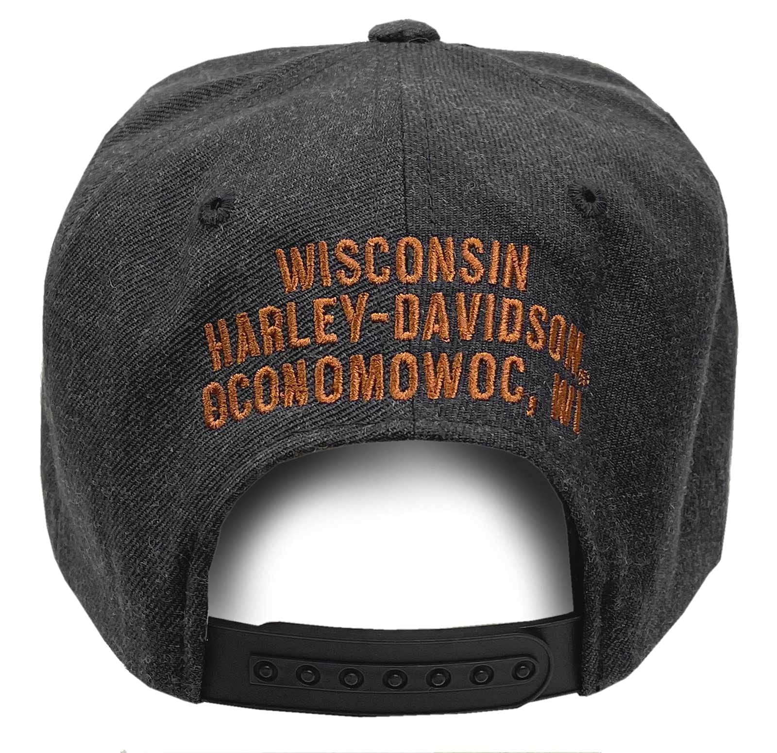 Harley-Davidson Men's Bar & Shield Patch Snapback Baseball Cap - Heather Gray