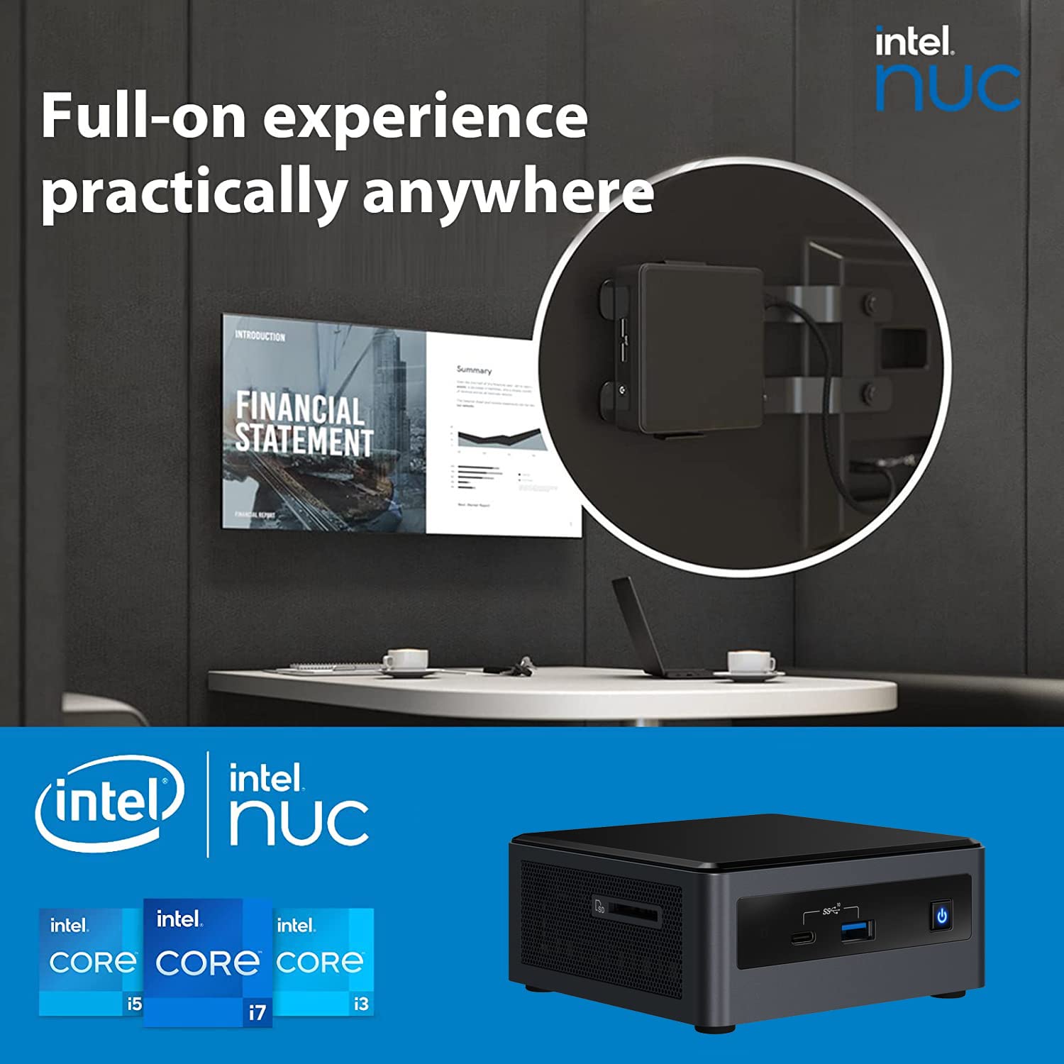 Intel NUC 10 Mini Performance Kit (32GB RAM, 1TB SSD, Core i7-10710U, UHD Graphics) Booksize Business Home Gaming PC Desktop, RJ45, Wi-Fi 6, 3-YR Warranty, IST Cable, Win 11 Pro, BXNUC10i7FNHN