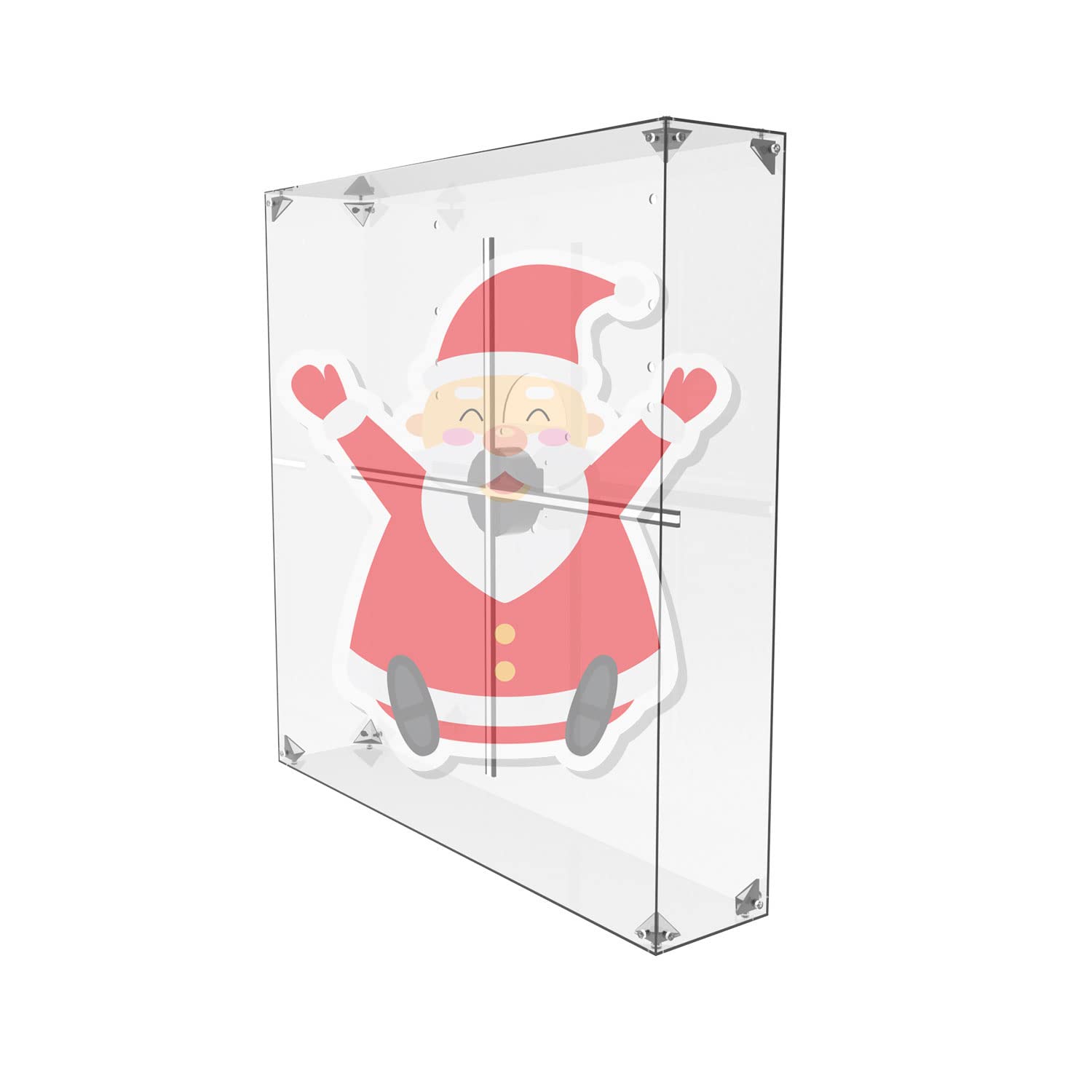 Missyou 3D Hologram Fan Cover ,Hologram Fan Protective Cover for Collectibles Assemble Clear Acrylic Box Alternative Glass Case (Suitable for 27.5" and below (H 26.7"*W 7.8*L 26.7"))