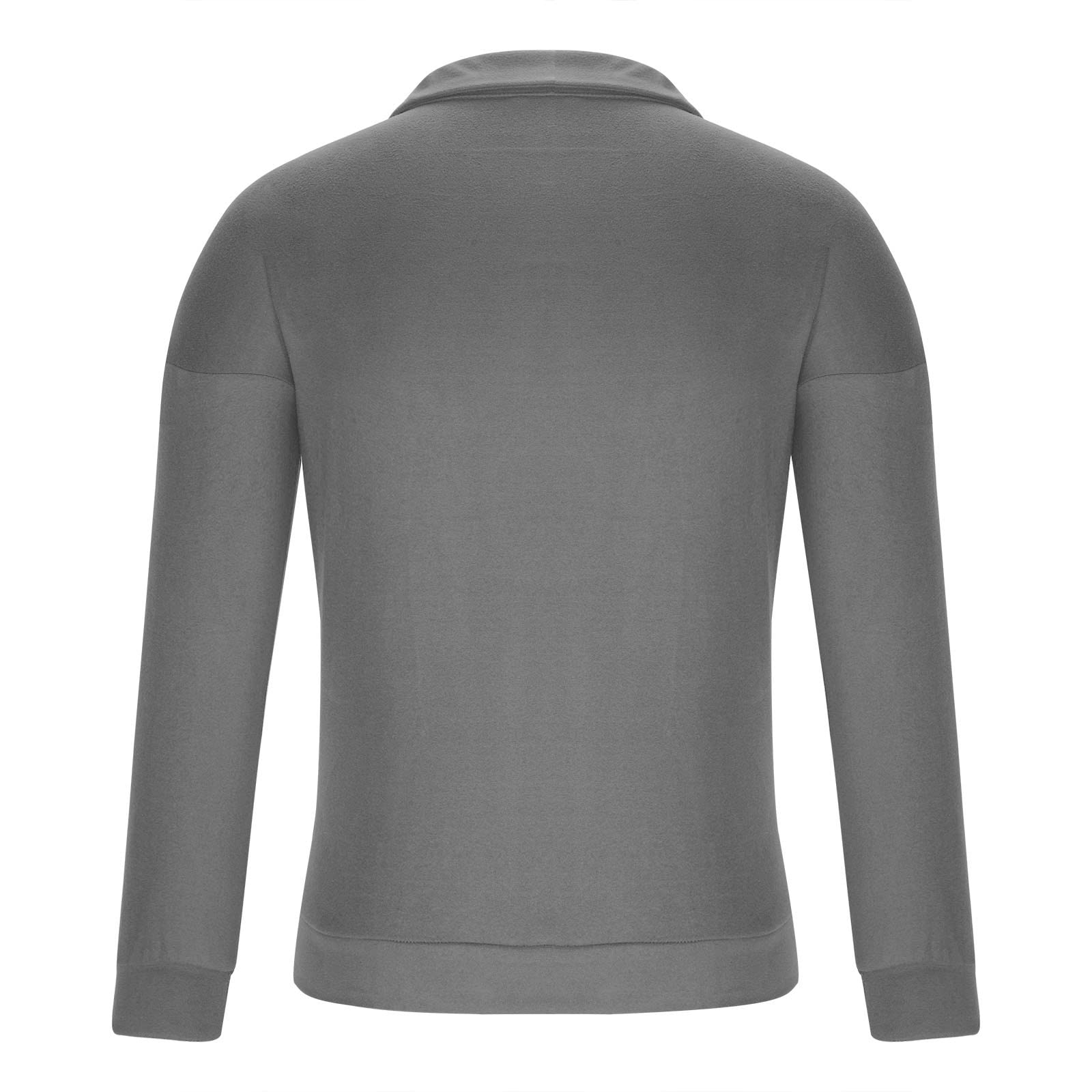 Mens Henry Shirt,Polo Shirts Fashion Lapel Button Long-Sleeve T-Shirt Tops for Men Solid Pullover Business Polo Shirt Gray