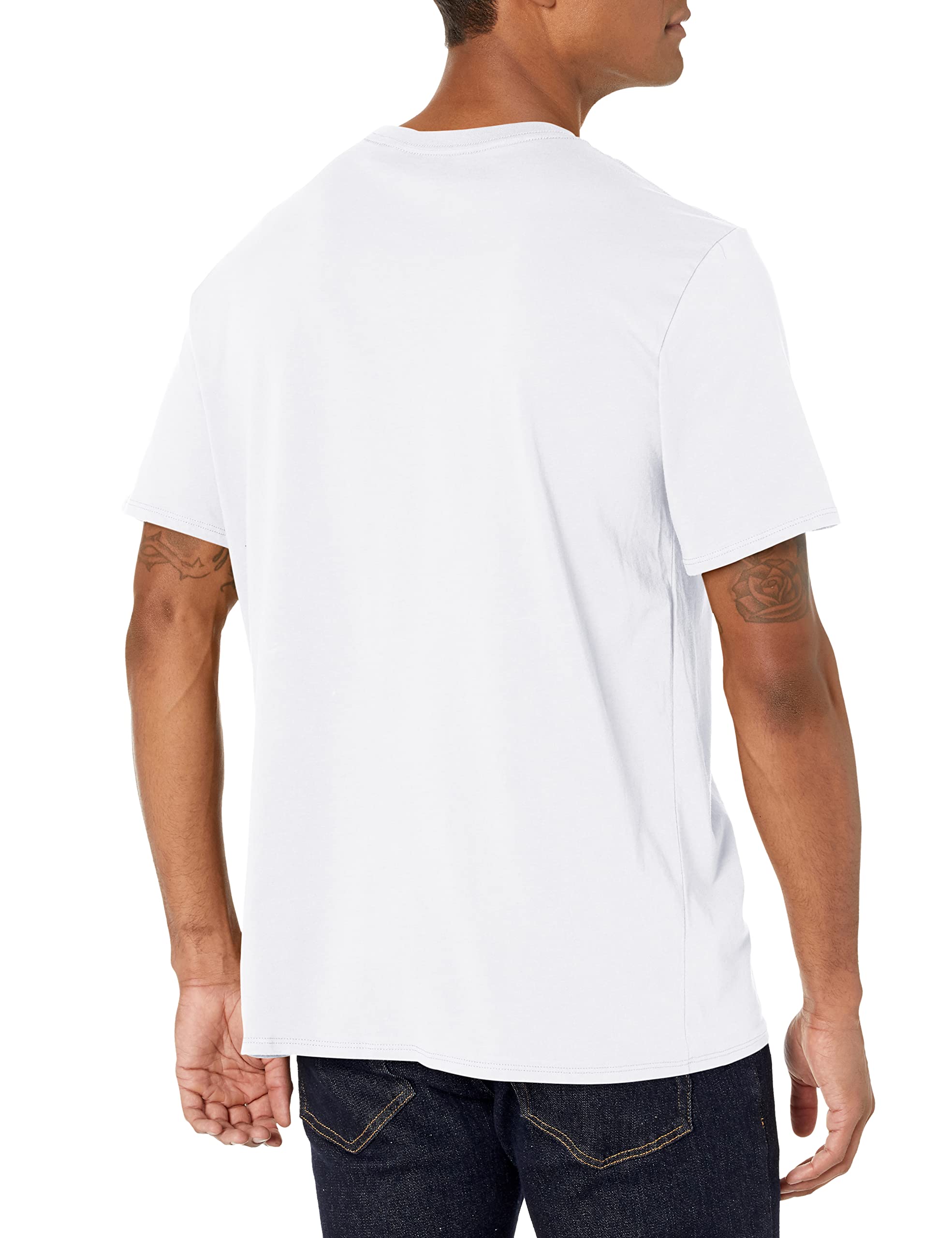 Karl Lagerfeld Paris Men's Faux Embroidery Logo T-Shirt, White, X-Large