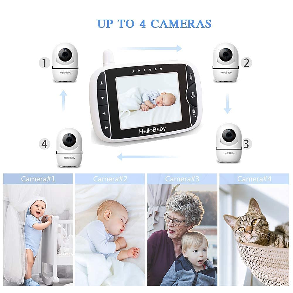 HelloBaby Additional Camera for Model HB65 HB248, no Screen, only Camera (Black)