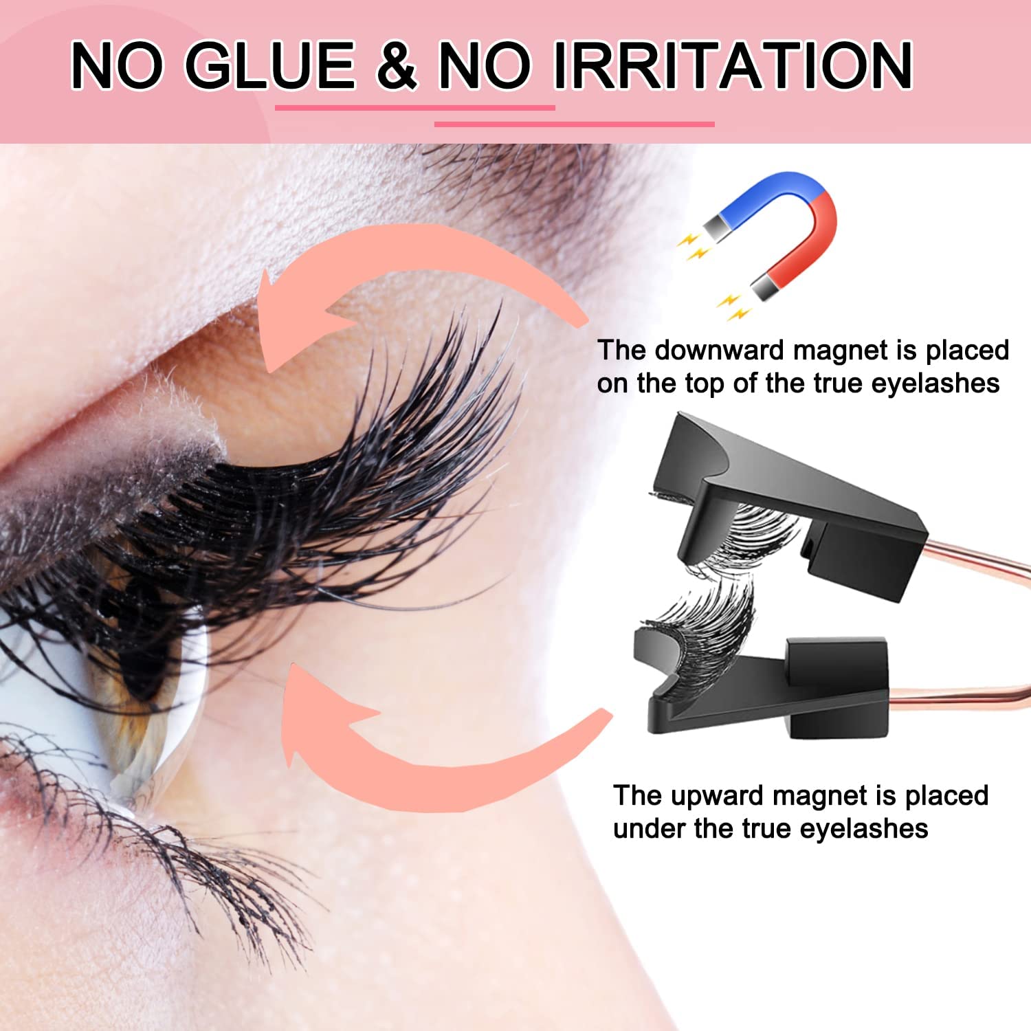 Magnetic Eyelashes, 3D False Eyelashes, Natural Artificial3456456