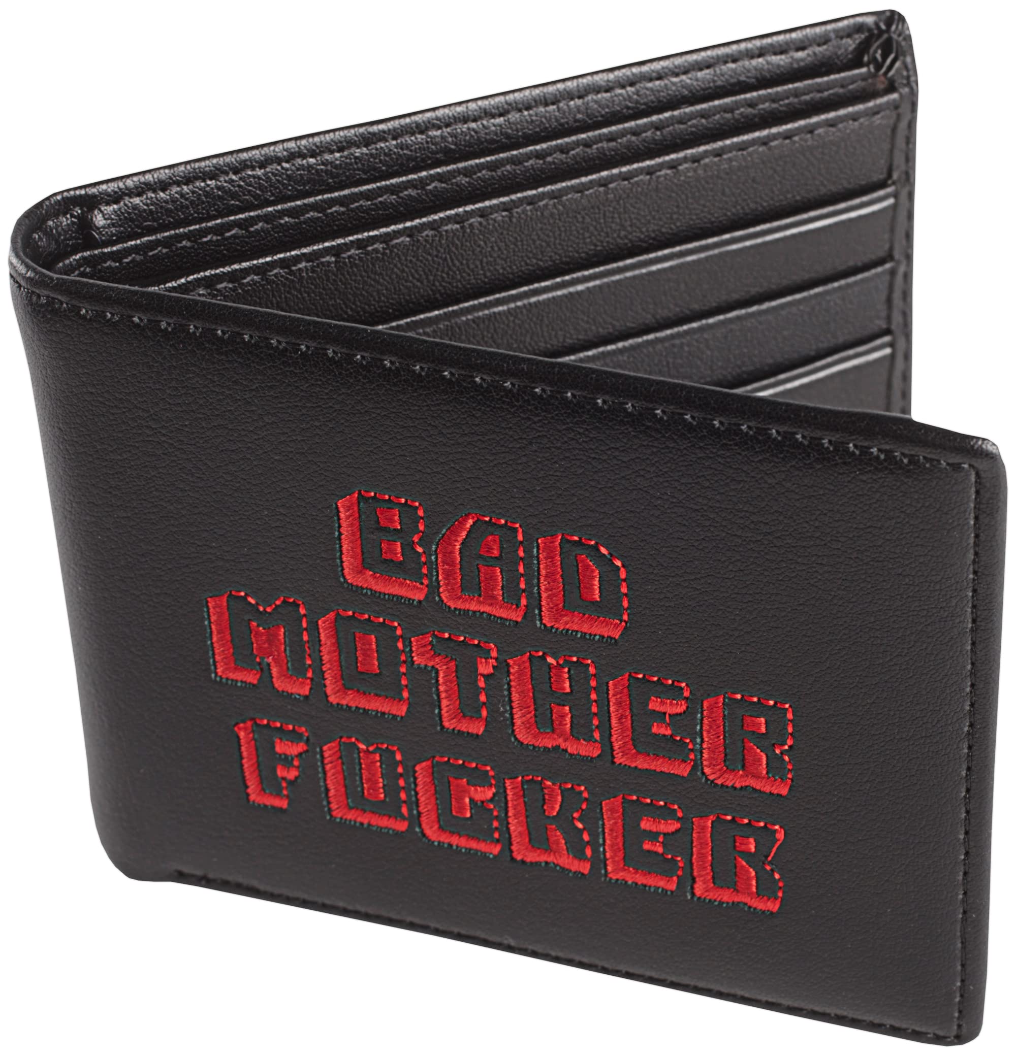 Miramax, LLC Officially Licensed Black/Red Embroidered Bad Mother Leather Wallet