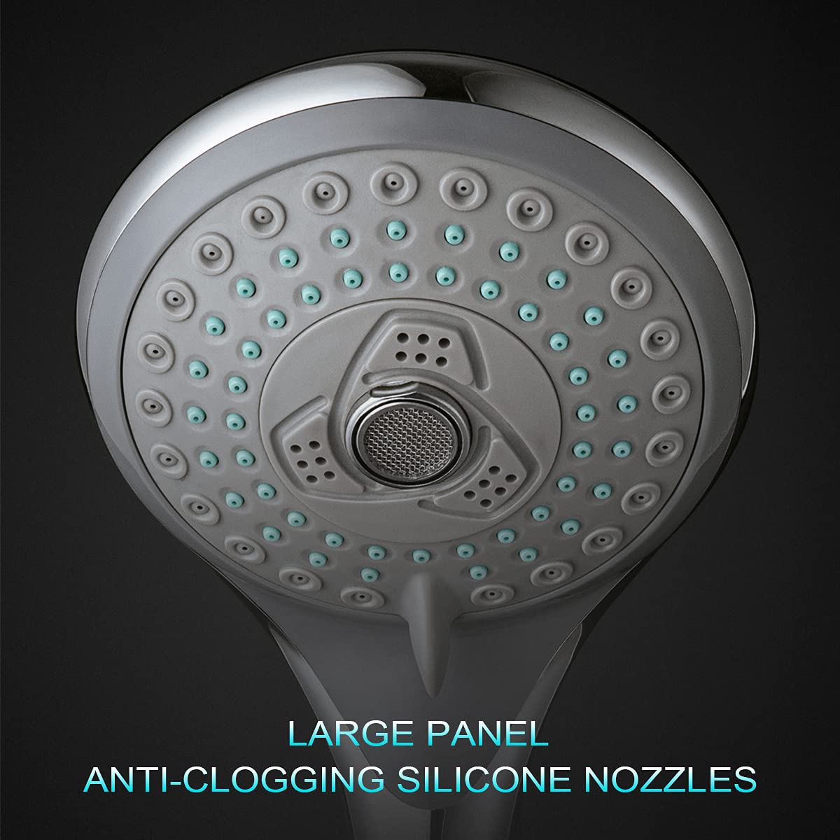 High Pressure 4.7" High Flow Shower Head with Handheld, 5 Spray Setting Shower Head with 70" Stainless Steel Shower Hose and Adjustable Bracket, Chrome Finish