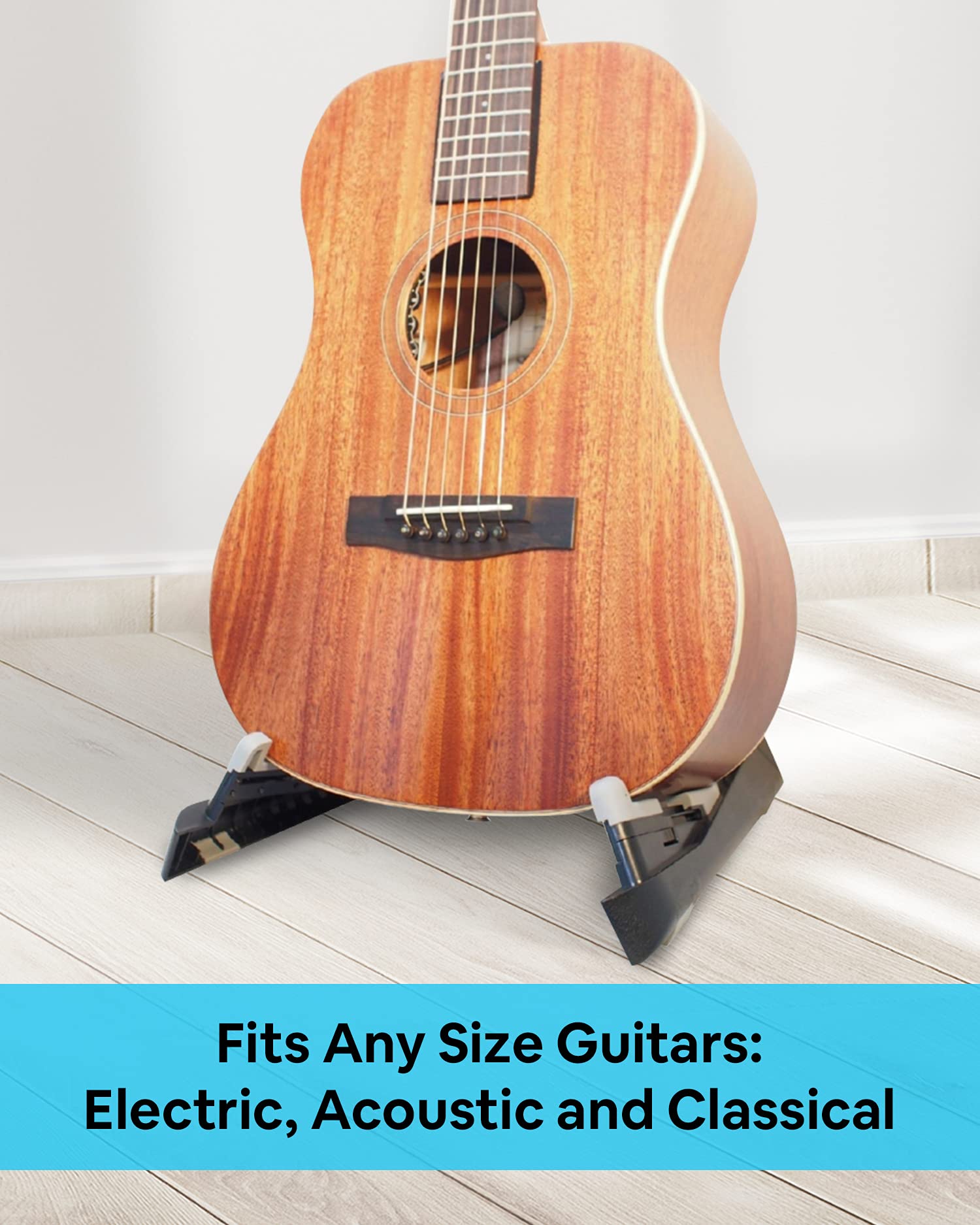 Journey Instruments Collapsible Guitar Stand β JTZJ002 Lightweight Stand for Guitars β Folding ABS Guitar Stand Fitting Any Size Guitars