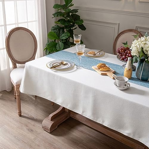 IVAPUPU Rectangle Tablecloth 60x104 inch Table Cloth Linen Wrinkle Free Tablecloths Kitchen Dining Table Cover Tables Farmhouse Holiday Camping